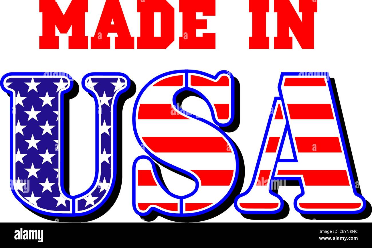 Made in USA icon for premium quality product tag design. Vector America ...