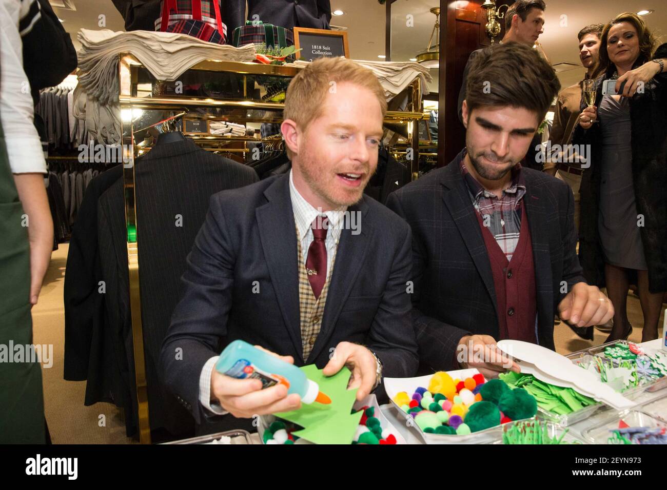 Jesse Tyler Ferguson, Justin Mikita attend the Brook Brothers' Holiday ...