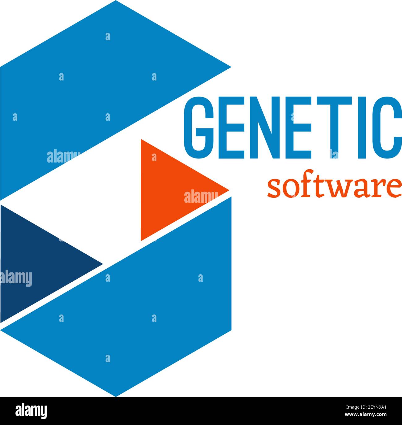 Genetic software vector sign isolated on white background. DNA server ...