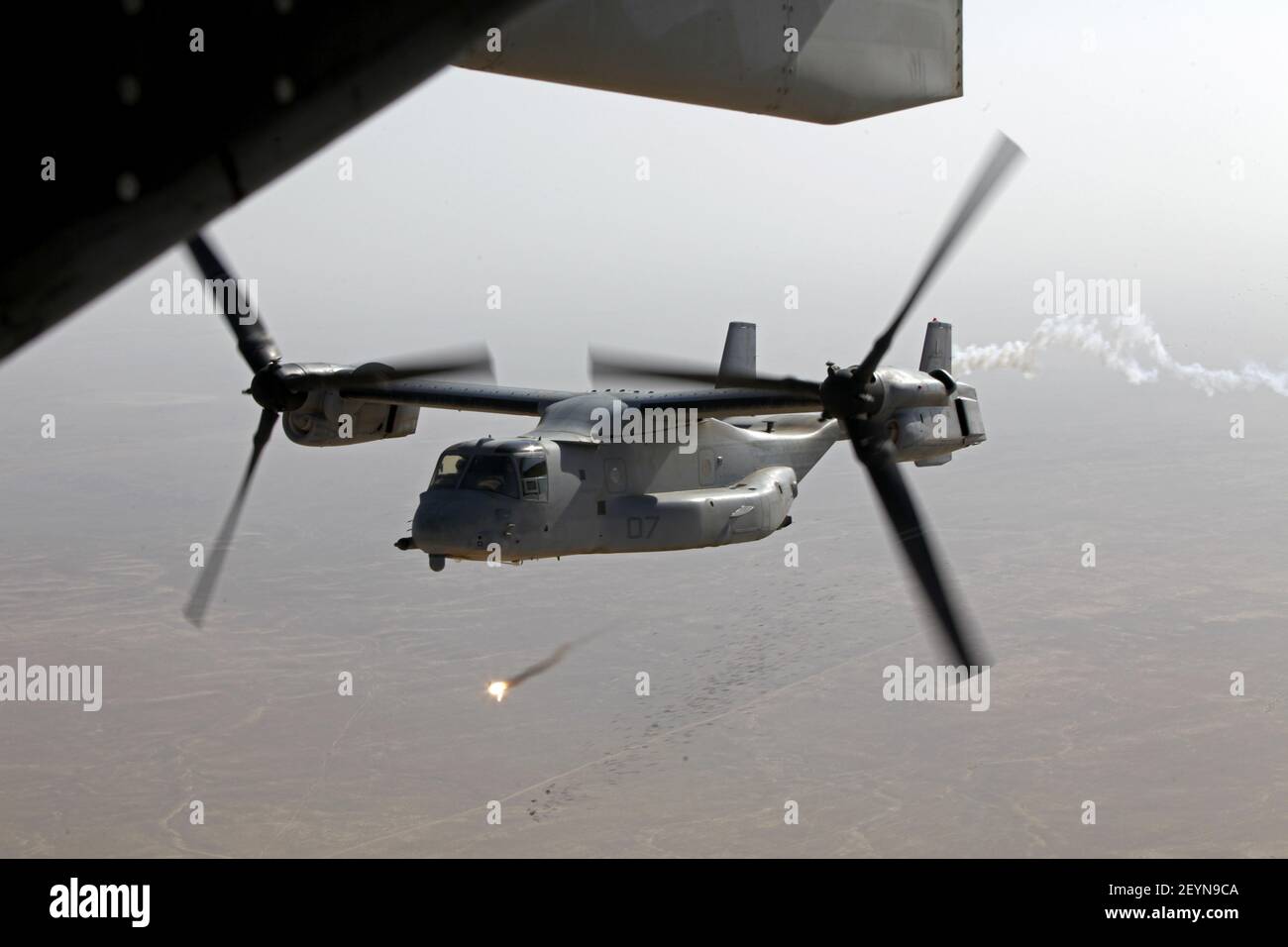 A U.S. Marine Corps MV-22 Osprey tiltrotor aircraft assigned to Marine ...