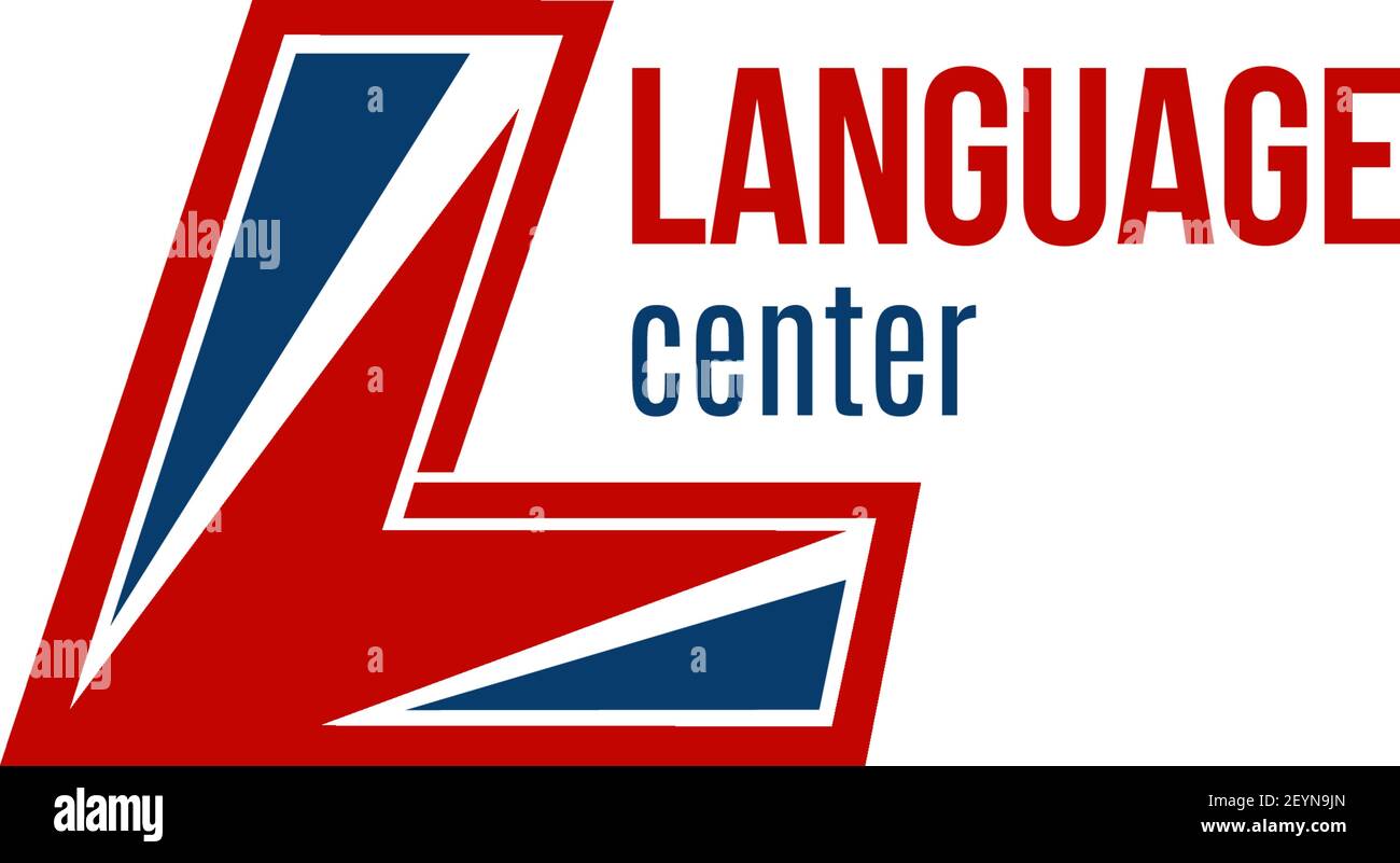 Language center vector icon isolated on white background. Concept of ...