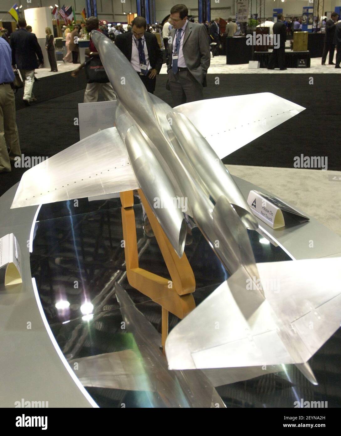 A model of the Aerion Supersonic jet at a display in Atlanta. (Photo by ...