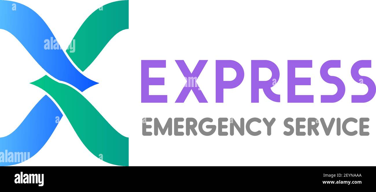 Vector sign for emergency service Express. Concept of medical help or ...