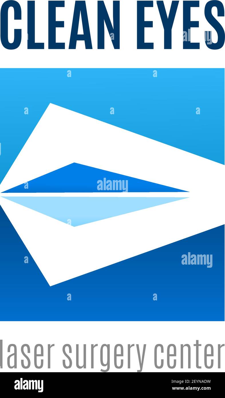 Laser surgery center vector icon. Vector badge for clean eyes company ...