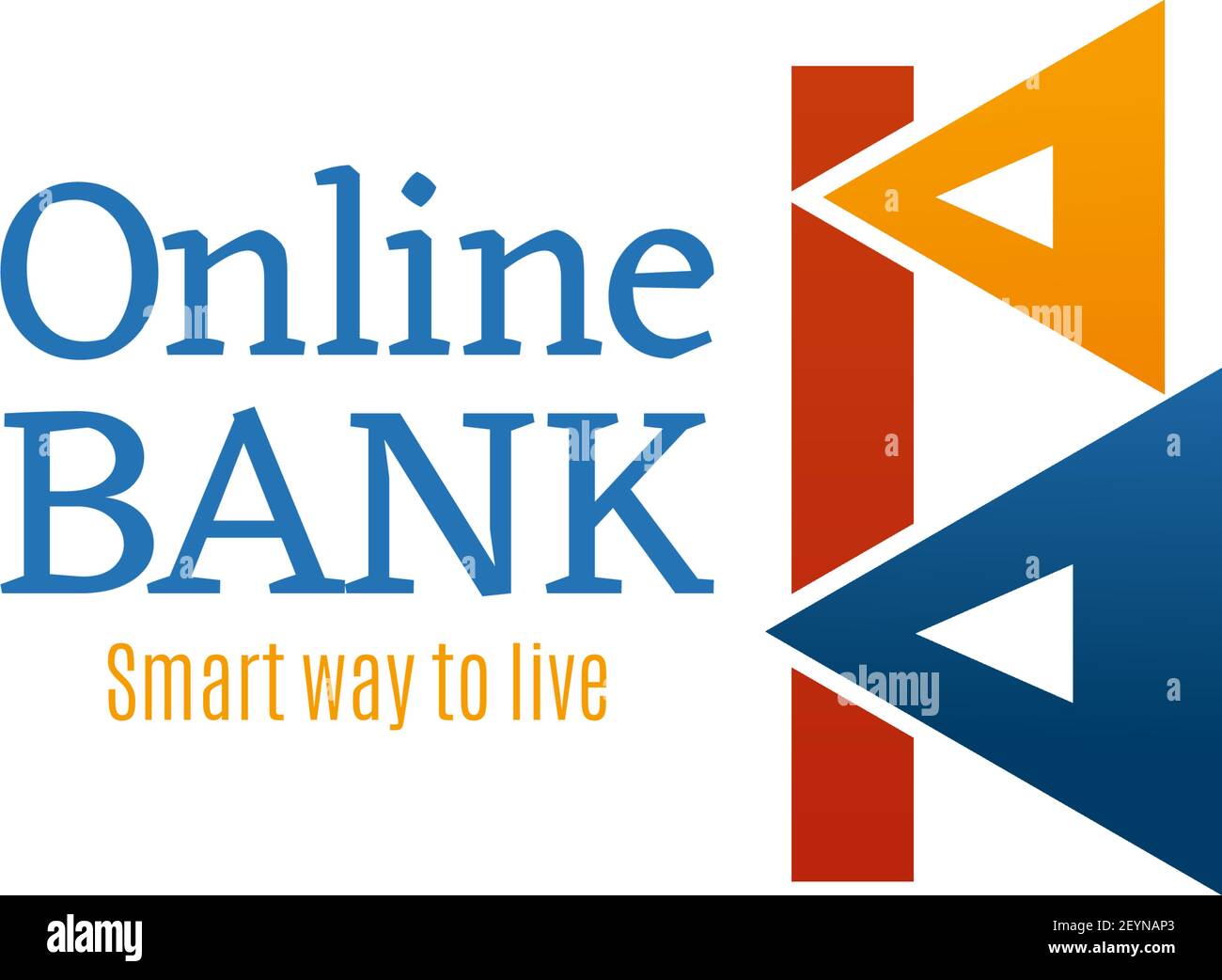 Letter B icon for online bank or financial investment group or banking ...