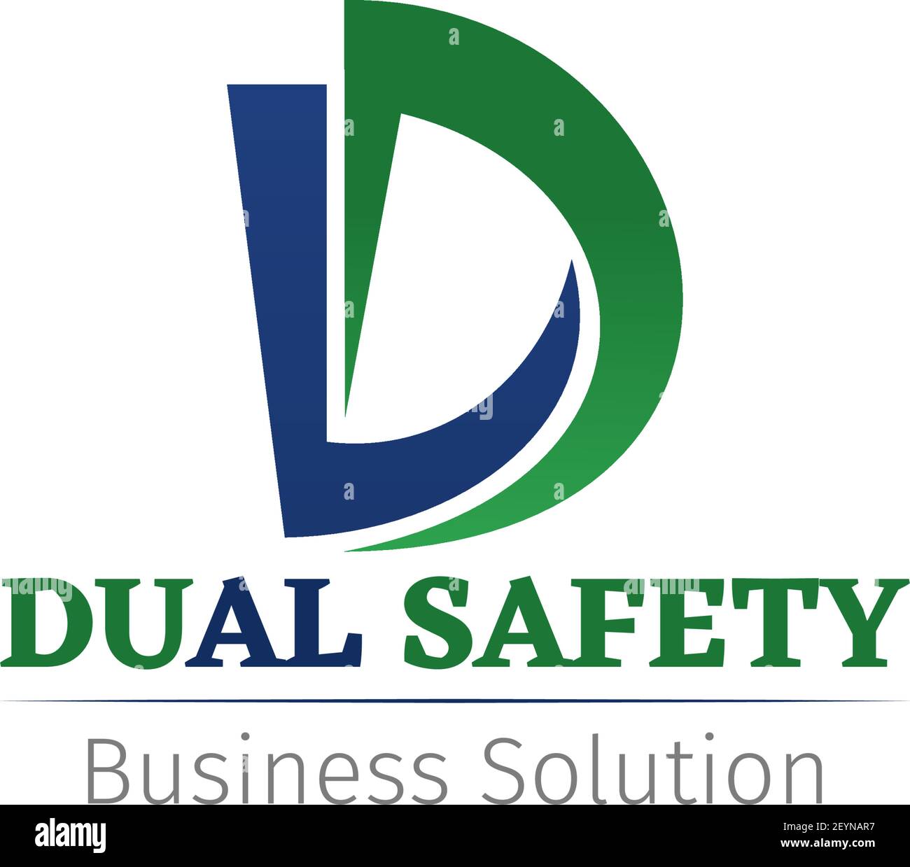 Vector icon for company Dual safety. Creative vector badge business ...