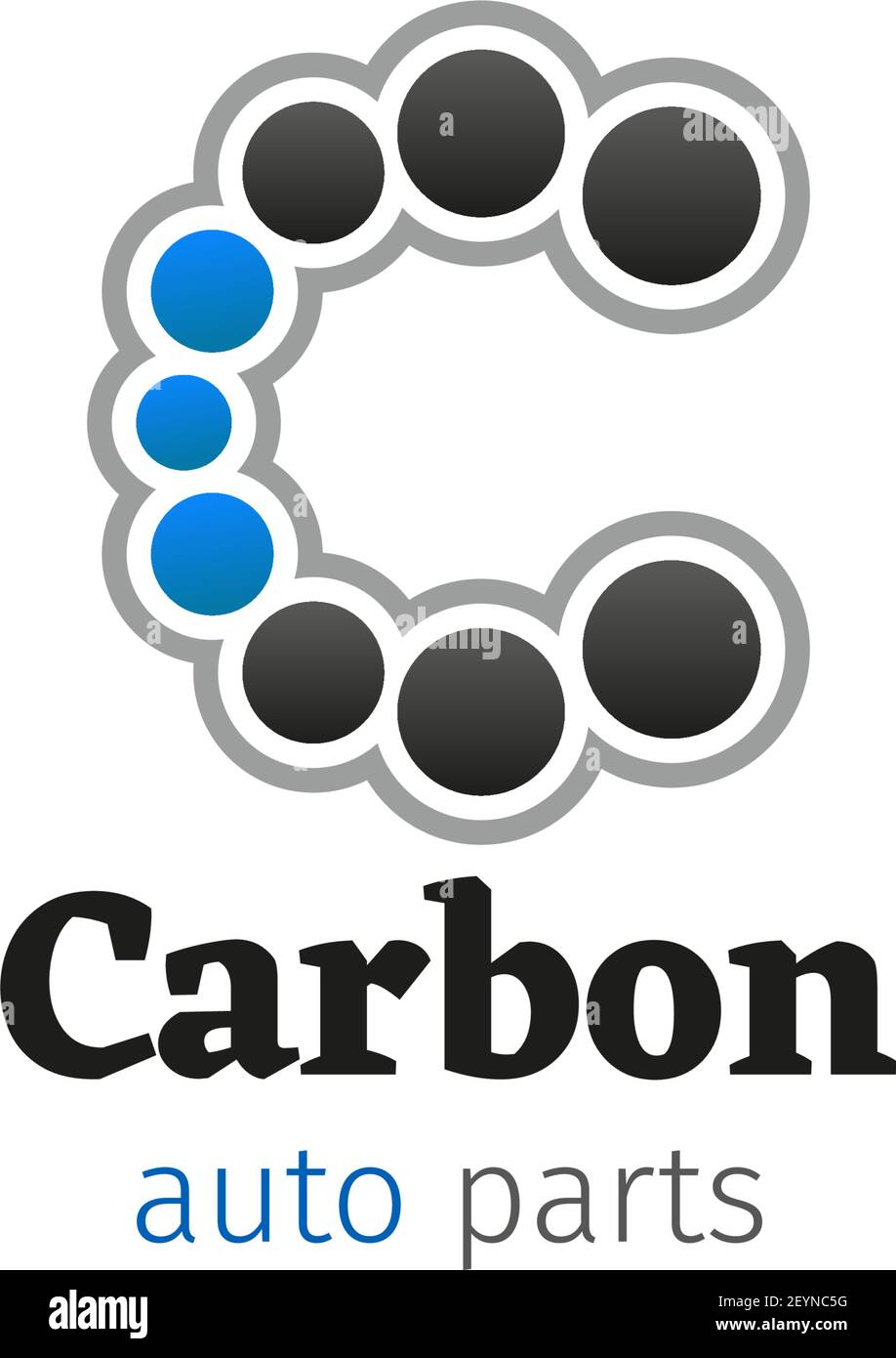 Letter C icon for car auto parts or repair design service and garage ...