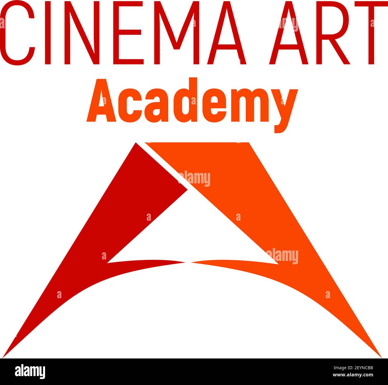 Cinema art academy vector sign isolated on a white background. Creative ...
