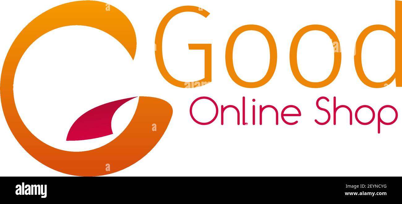 Online shop good sign isolated on a white background. Concept of online ...