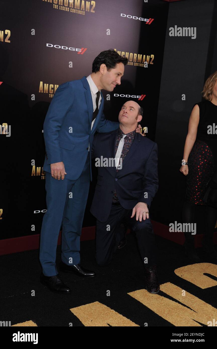 L-R: Paul Rudd, David Koechner attend the Anchorman 2: The Legend ...