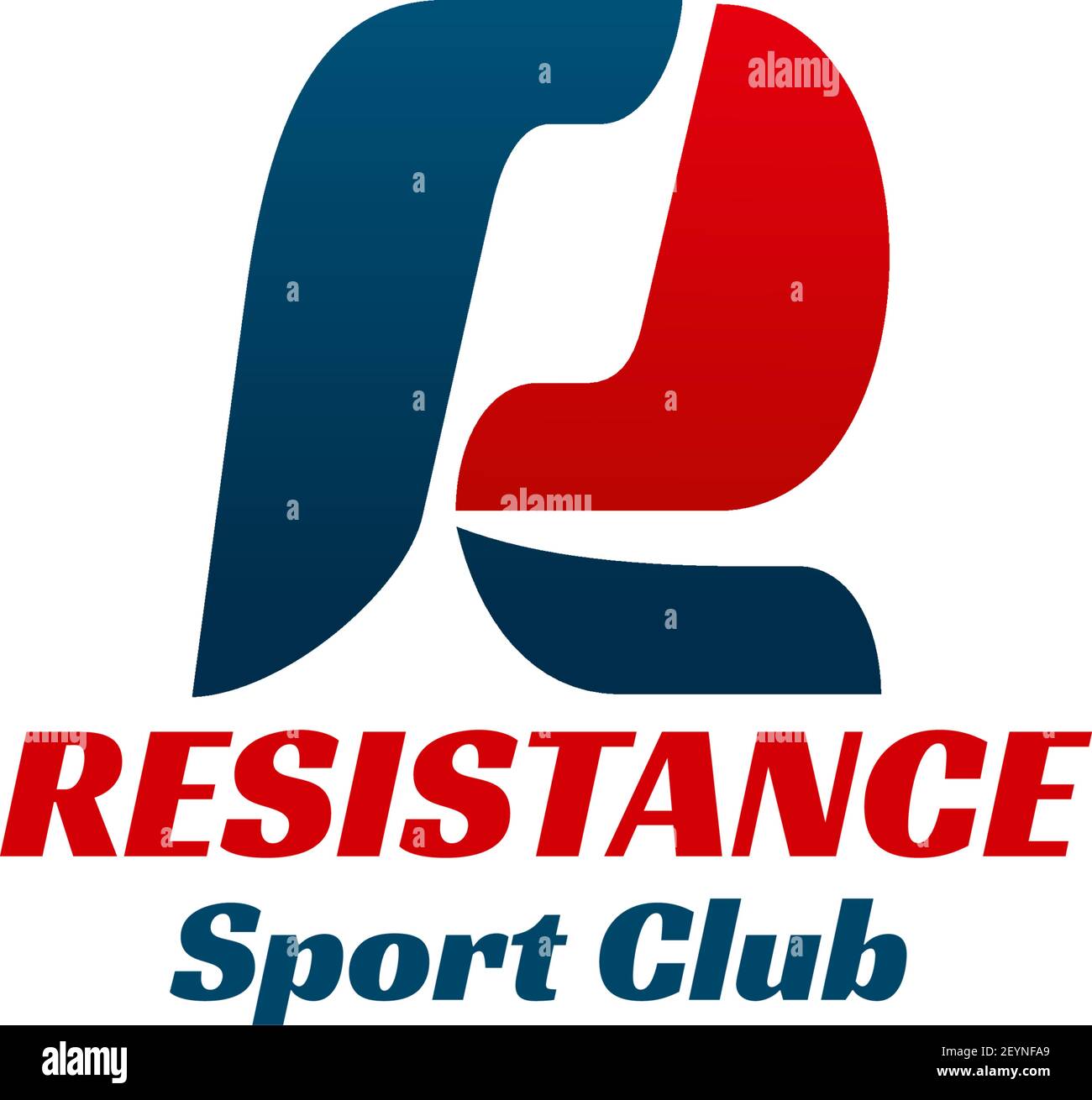 Resistance sport club vector icon isolated on a white background ...