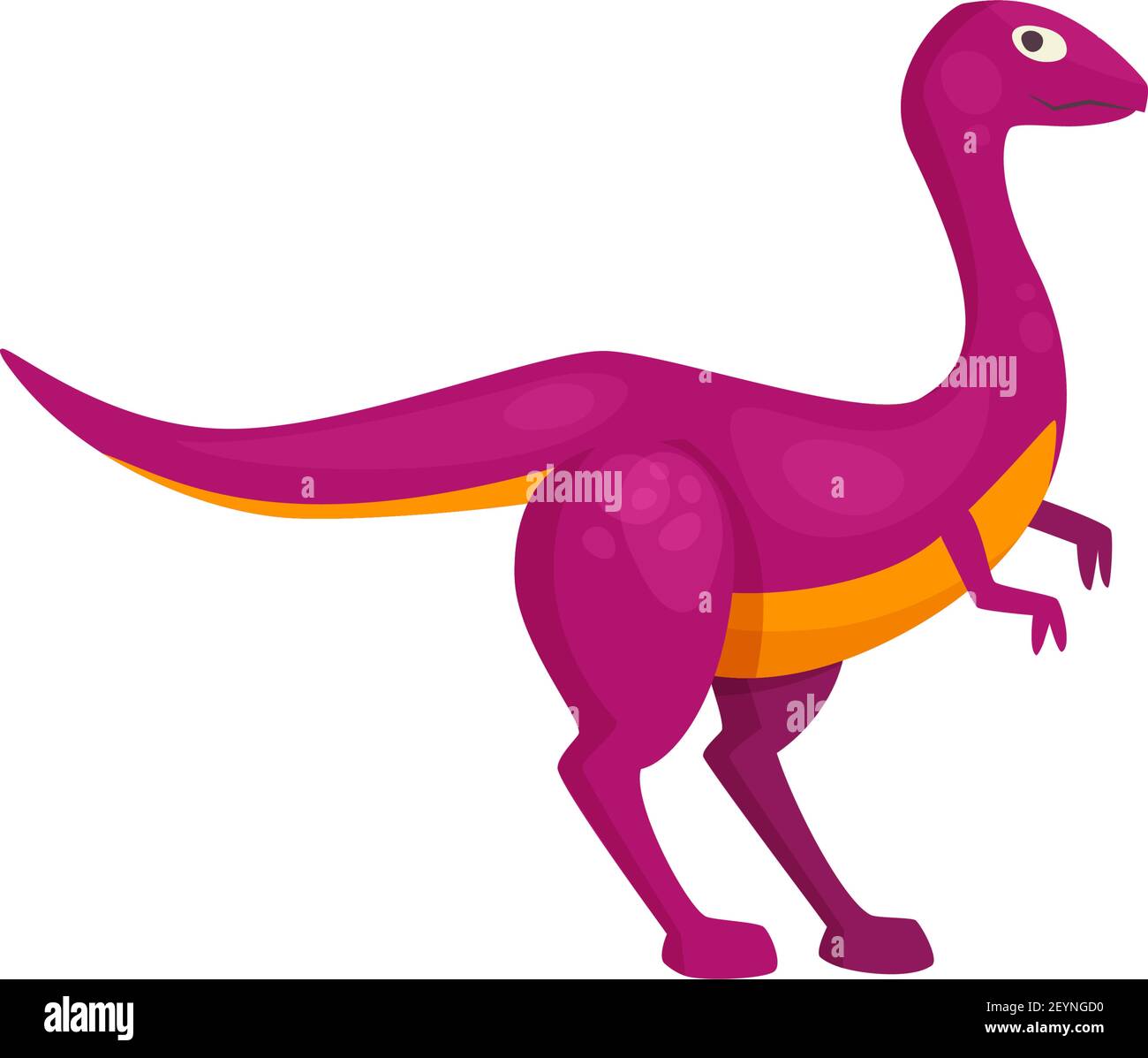 T-rex dinosaur isolated cartoon prehistoric reptile. Vector purple dino ...