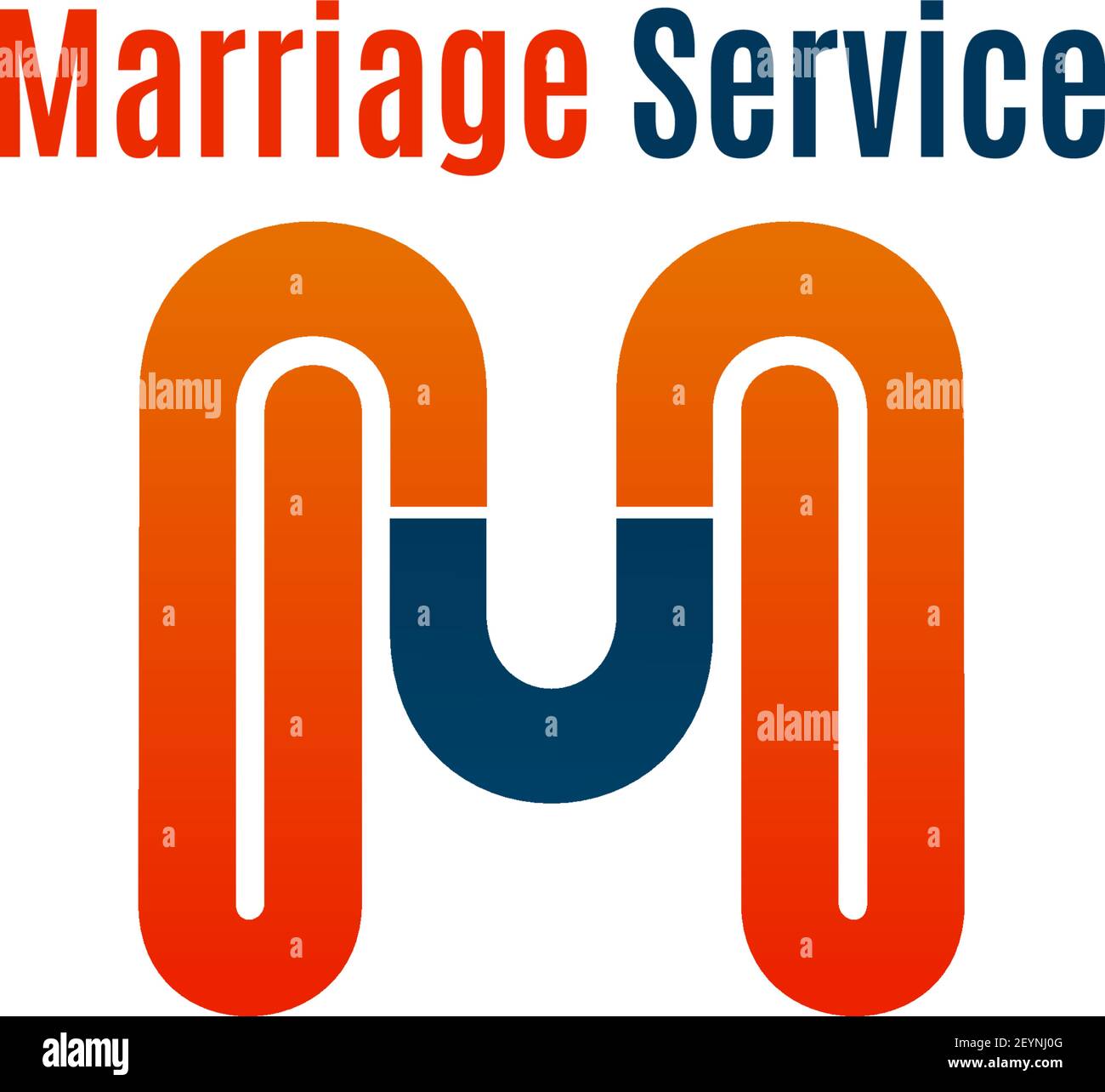 Marriage service vector sign isolated on a white background. Concept of ...