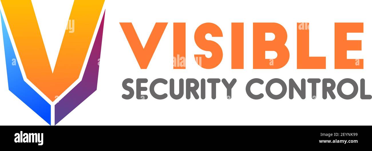Visible security control vector icon isolated on white background ...