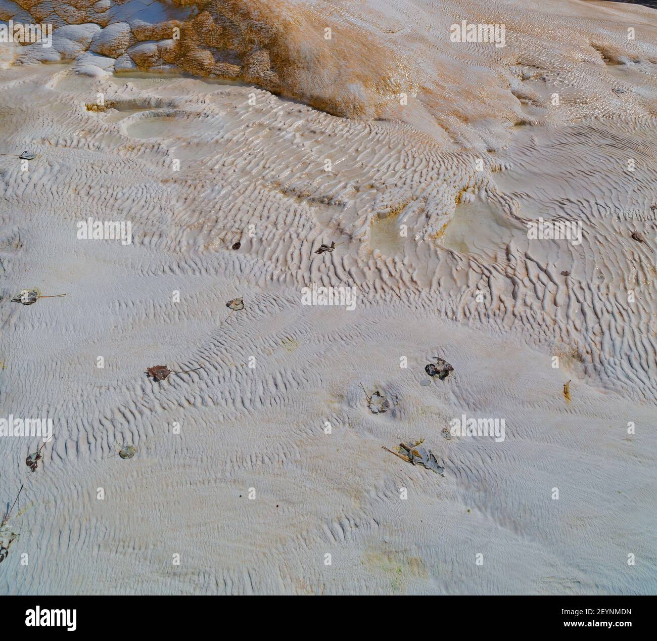 Calcium bath and travertine unique abstract in pamukkale turkey asia ...