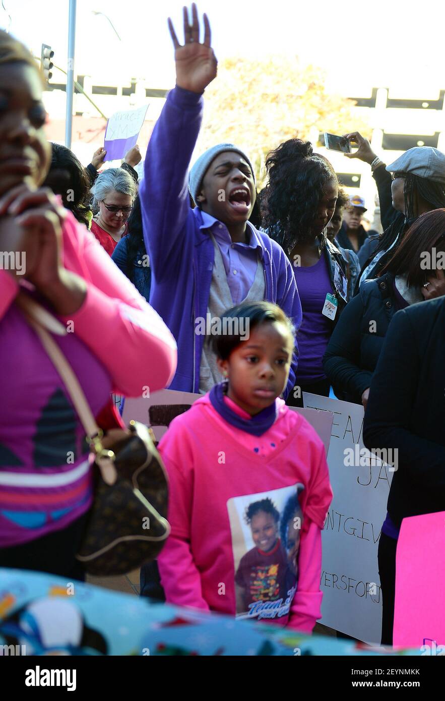 Makhai McMath, 8, is surrounded by people praying for her big sister ...