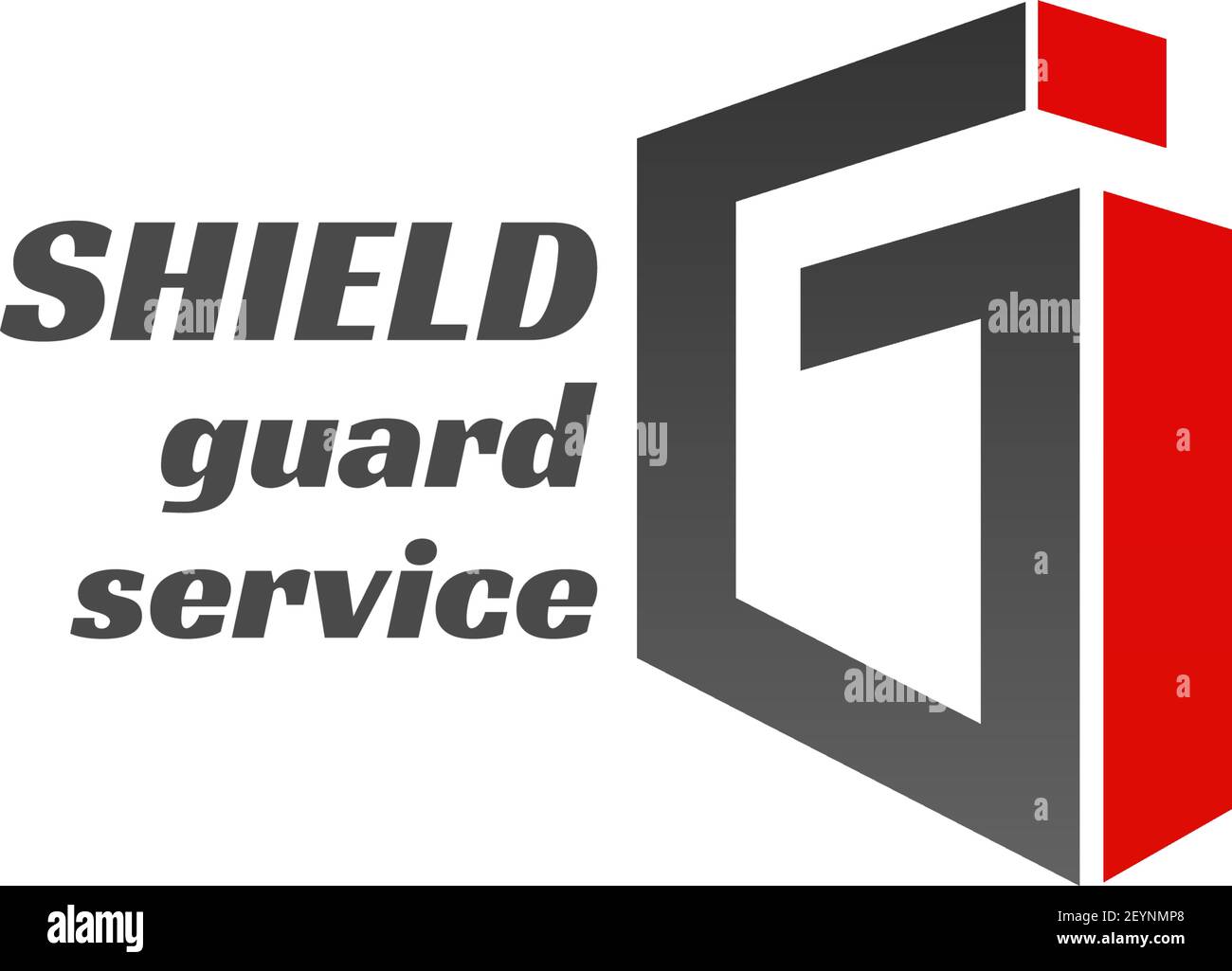 Guard service shield vector sign isolated on white background. Shield ...