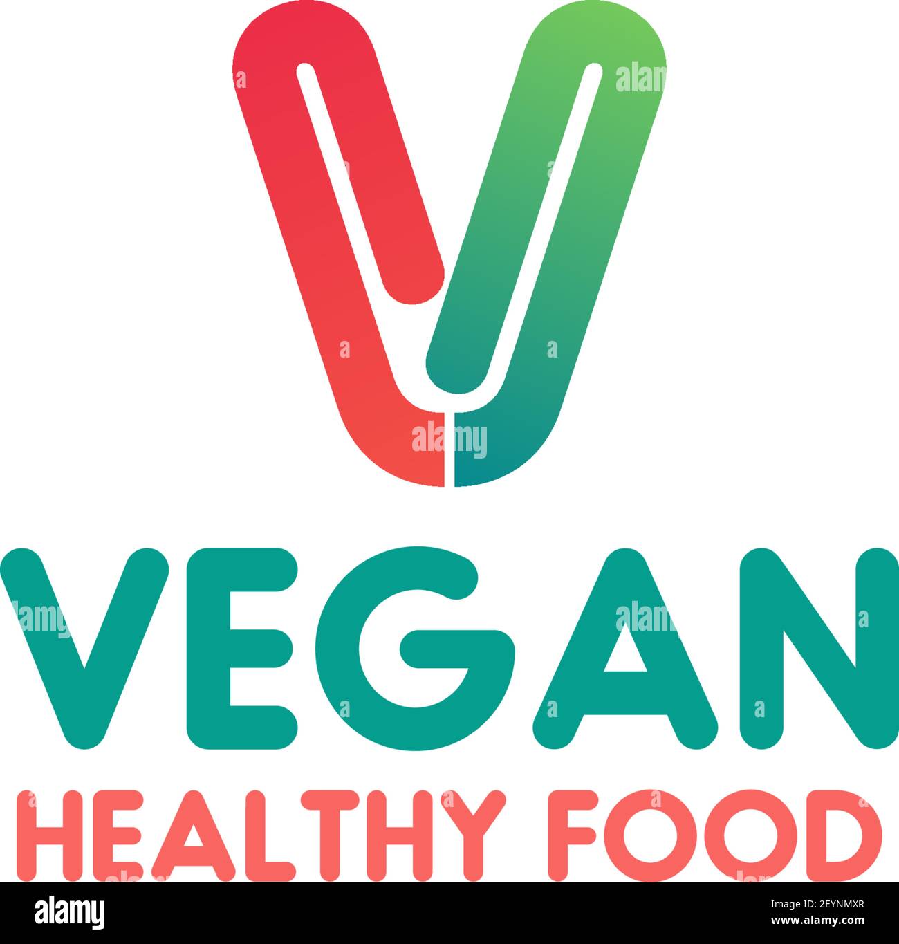 Vector sign for vegan healthy food cafe or shop. Creative design for ...
