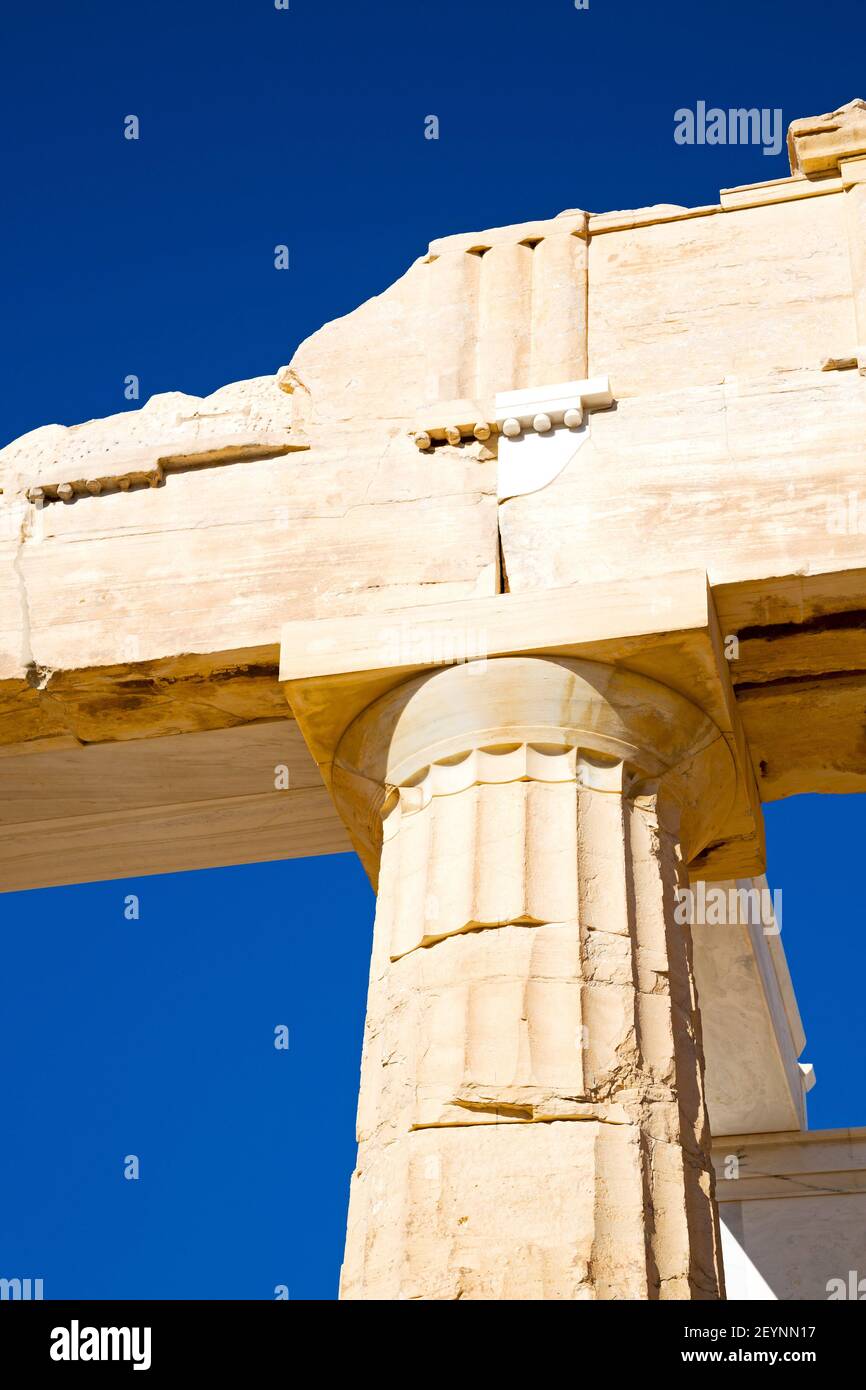 Athens in greece old parthenon Stock Photo - Alamy