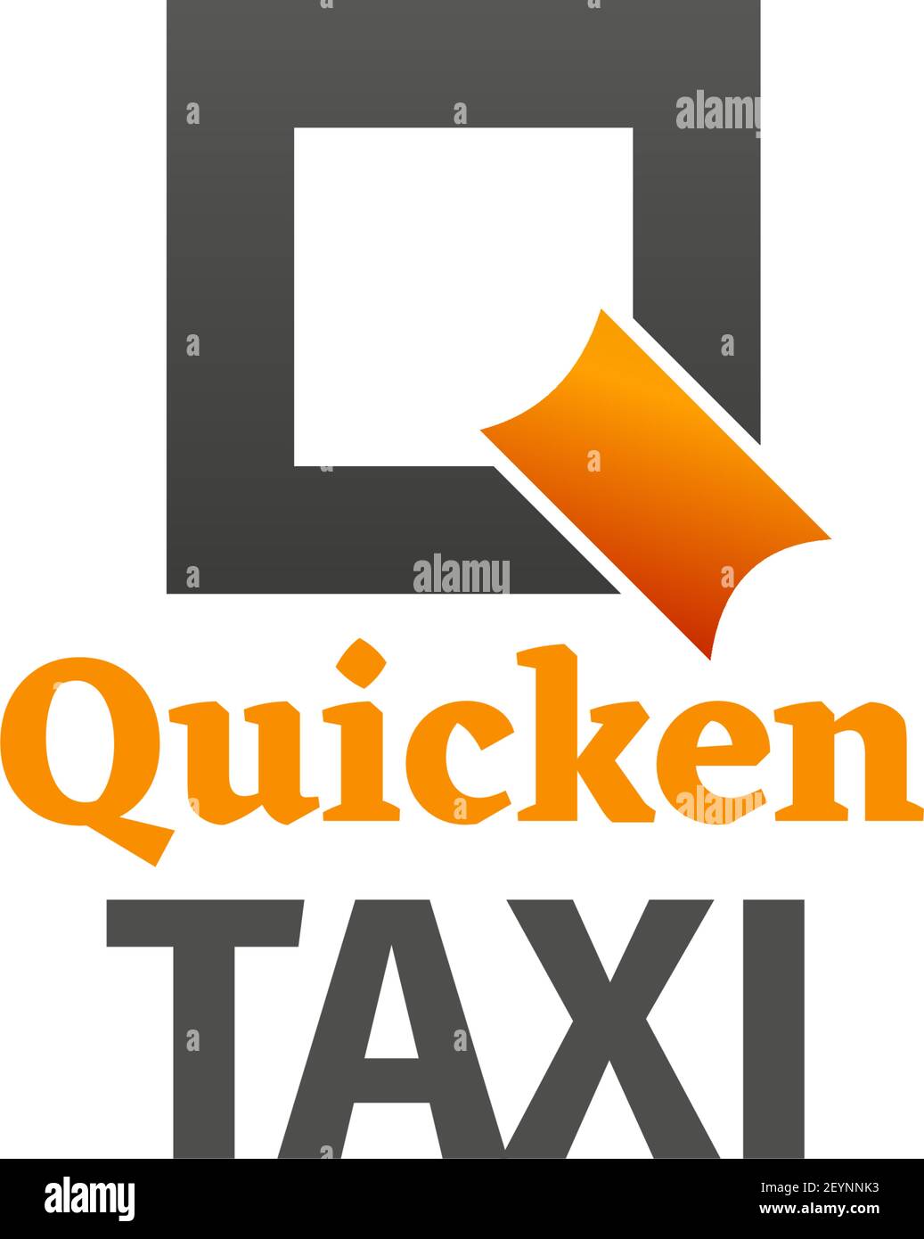 Vector sign for taxi company. Emblem of private passenger ...