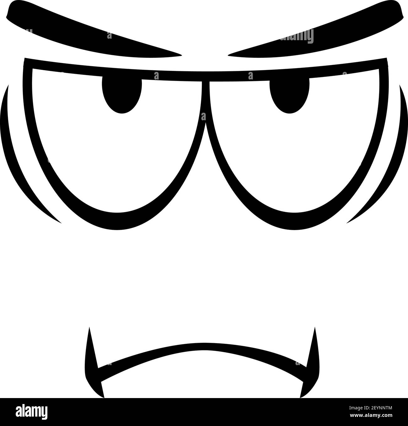 Mad Smiley Face Black And White