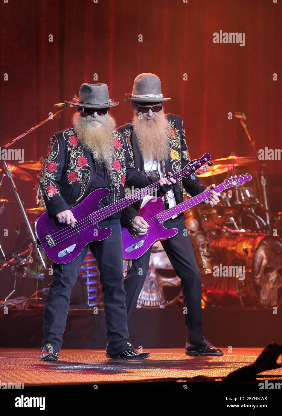 Dusty Hill and Billy Gibbons from ZZ TOP performs at The Hard Rock Live ...
