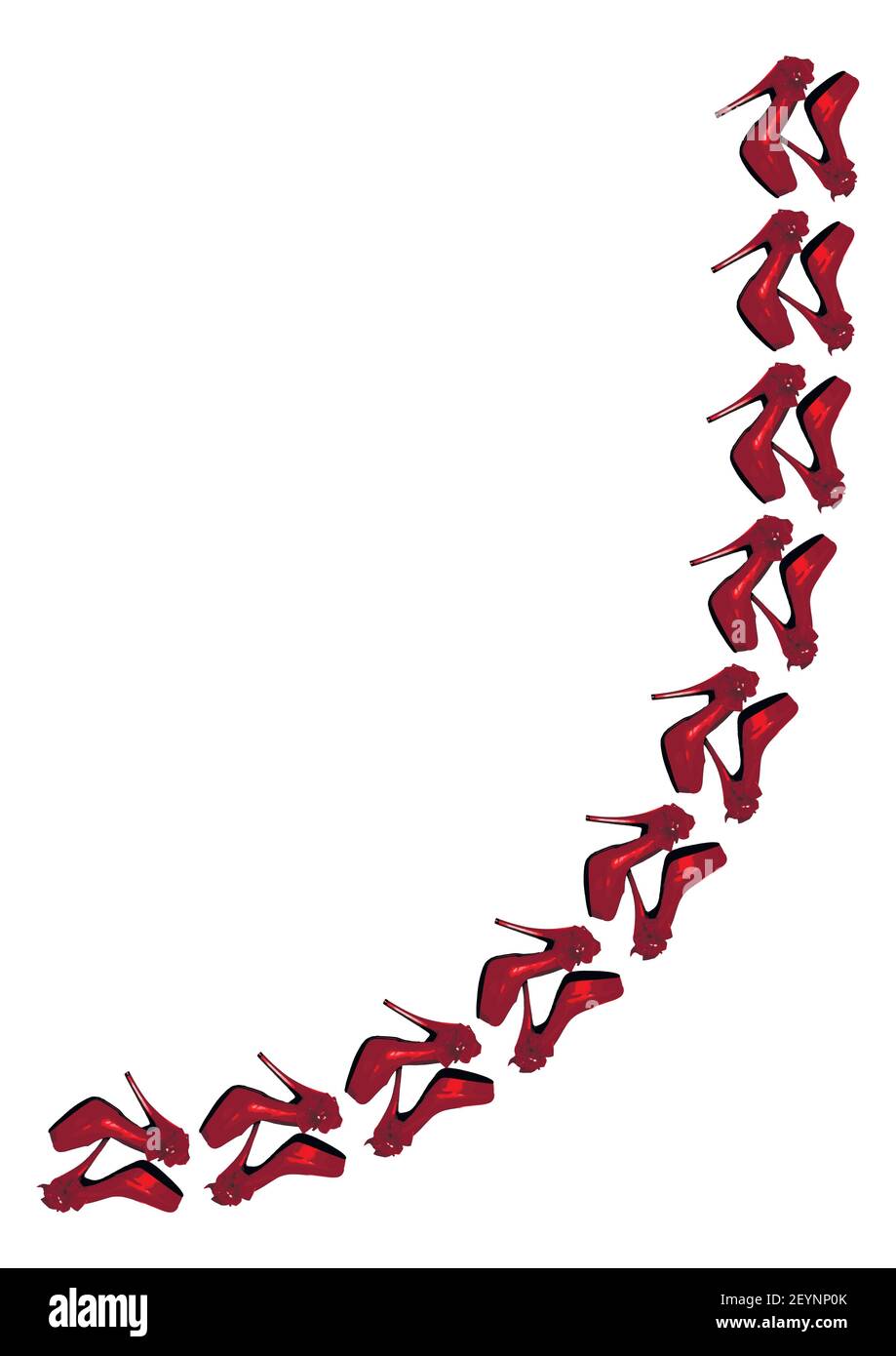 High heel red on white Stock Vector Images - Alamy