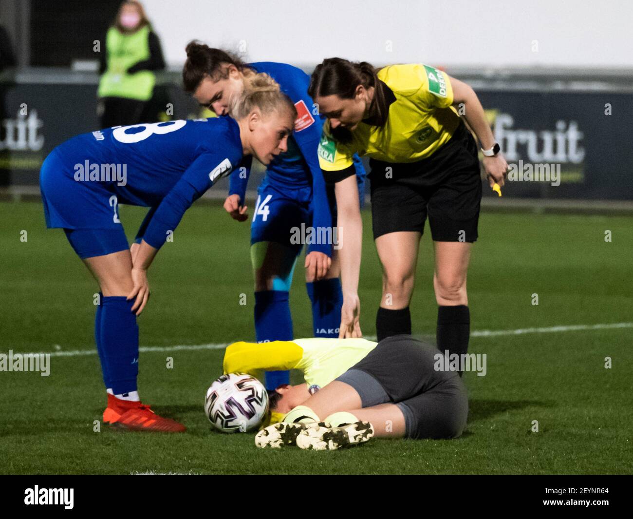 Leverkusen, Germany. 05th Mar, 2021. Malin Emma Lind (#23 Potsdam) on ...