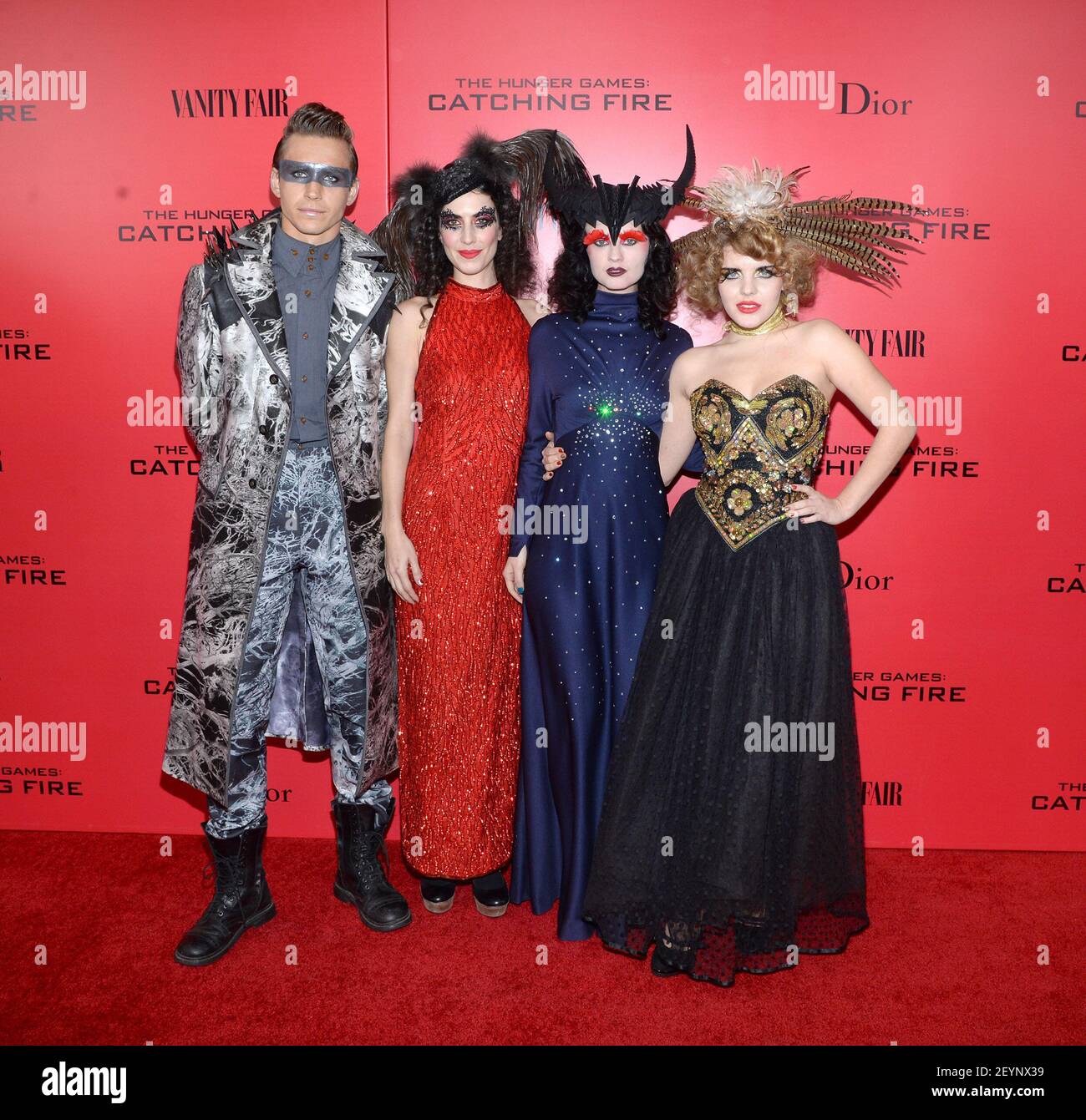 Models wearing costumes from the movie attend the special screening of ...