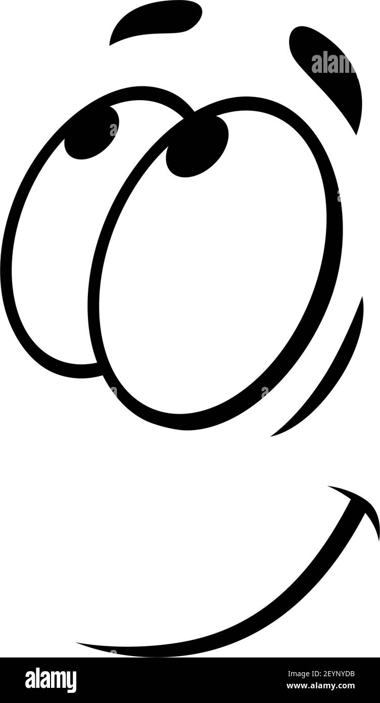 Dreaming emoticon expression isolated dreamful character. Vector ...