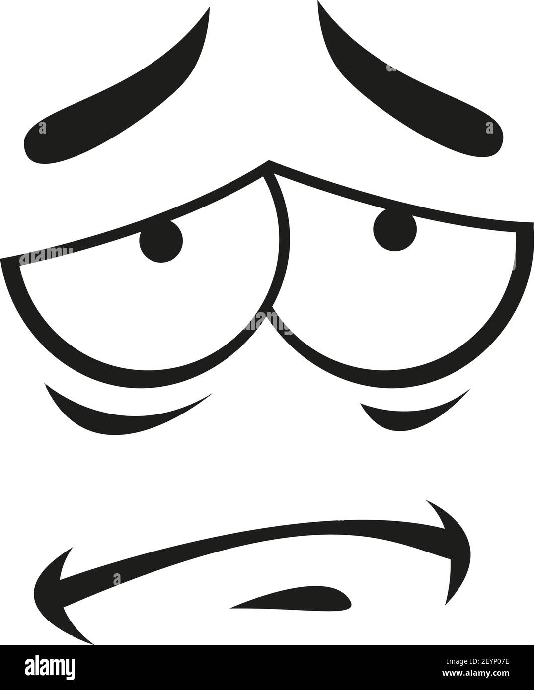 Frustrated emoji emotion upset emoticon smiley. Vector sad depressed ...
