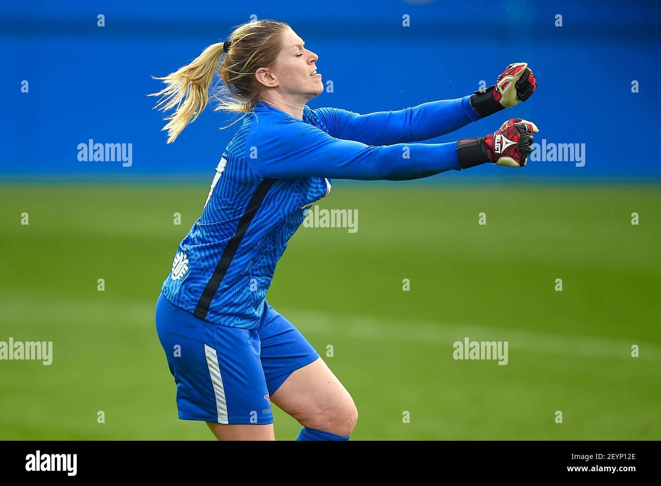 Line Johansen of Fortuna Hjorring during the Women's Champions League ...