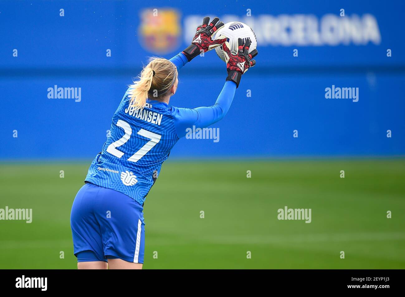Line Johansen of Fortuna Hjorring during the Women's Champions League ...