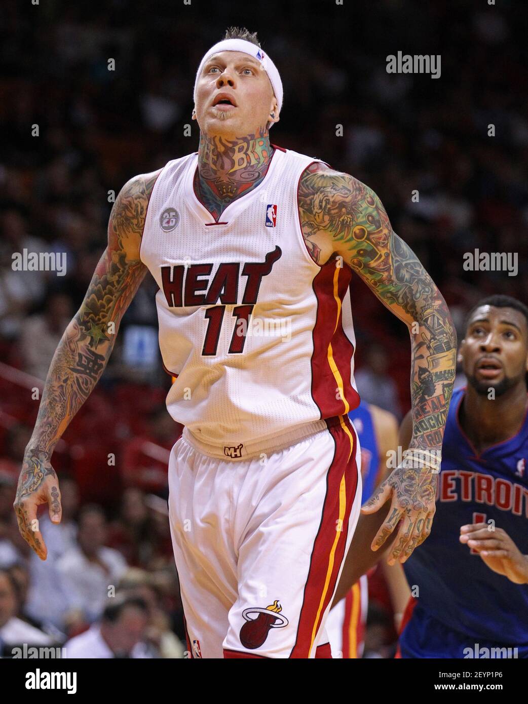 The Miami Heat's Chris Anderson comes off the bench in the fourth ...