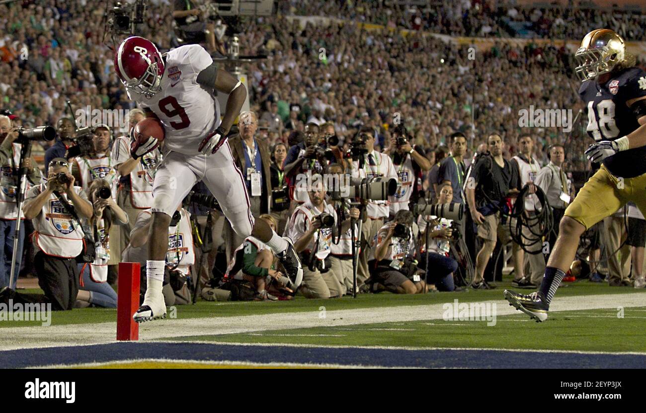 Wide receiver Amari Cooper of Alabama scores a touchdown in the third ...