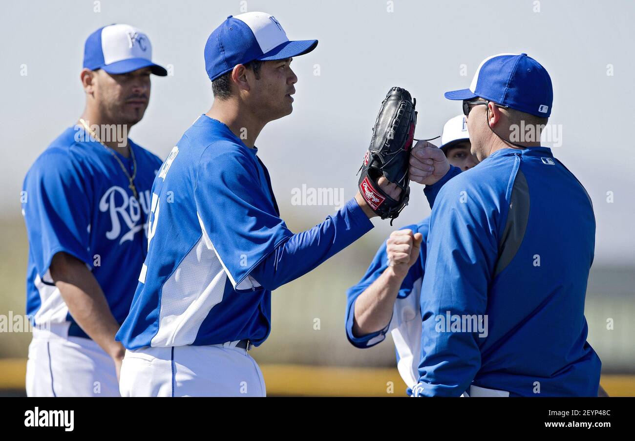 Kansas City Royals starting pitcher Bruce Chen gets a fist pump after ...