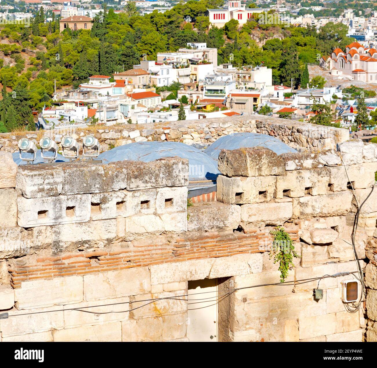 Ancient town and new architecture in the old europe greece congestion ...