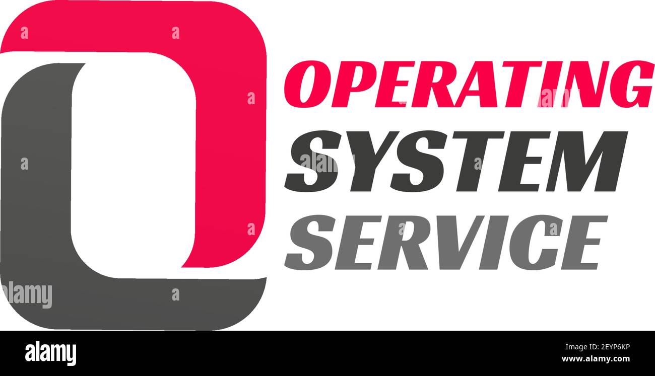 Operating system service vector sign isolated on a white background ...