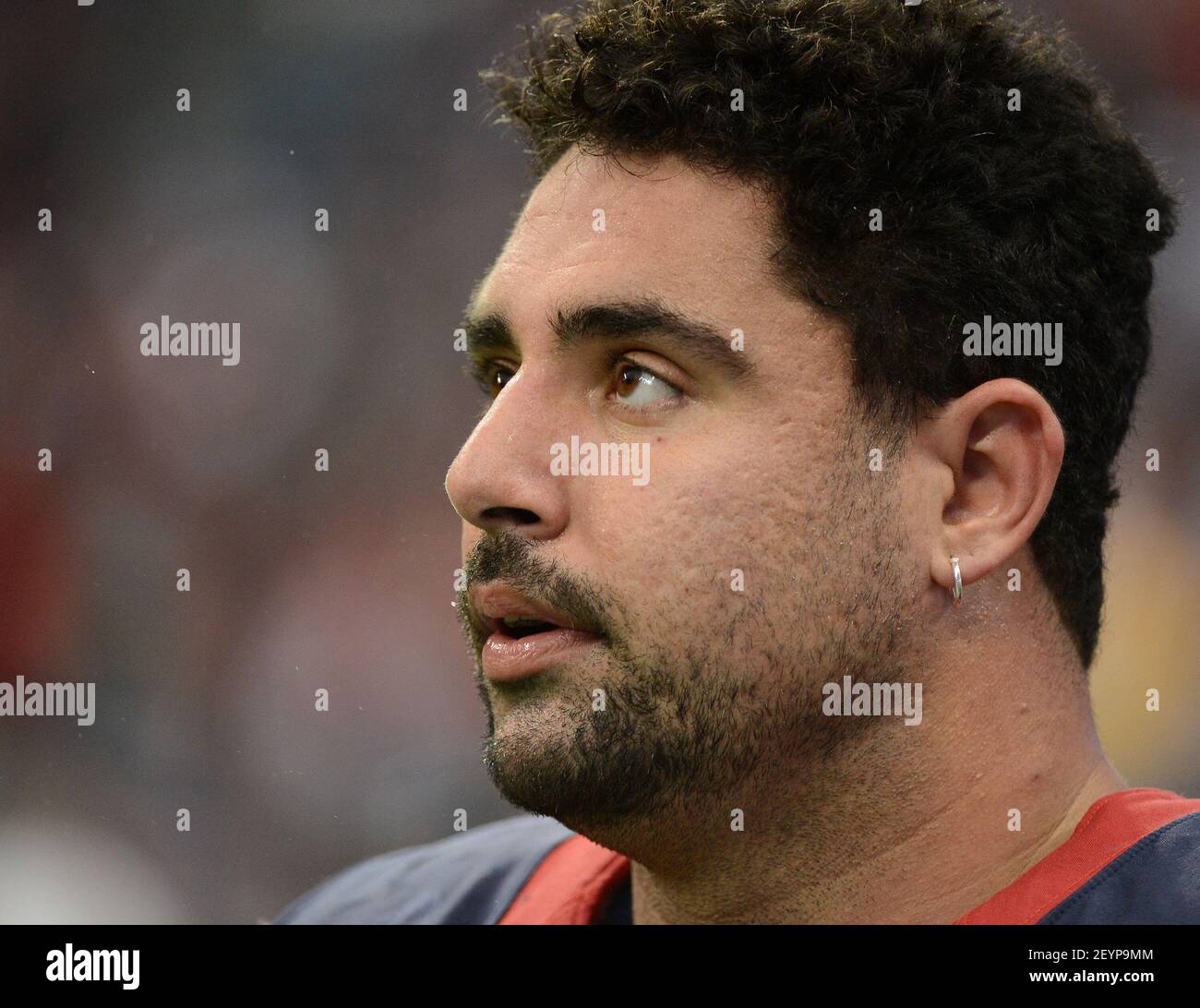 Shaun Cody (95) of the Houston Texans warms up before the Texans' 19-13 ...