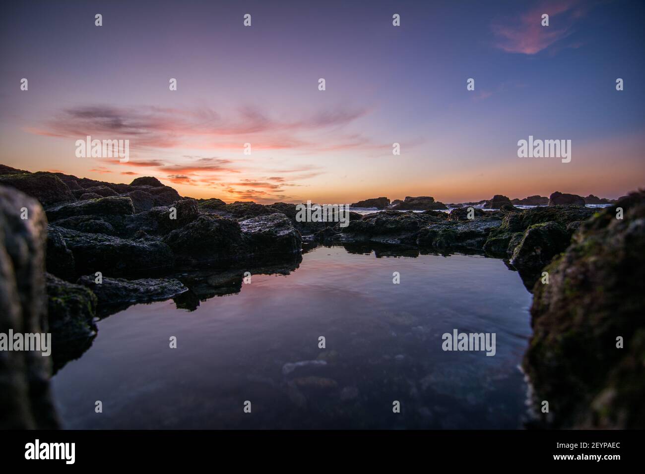 An amazing sunset above the calm lake - perfect for background or ...