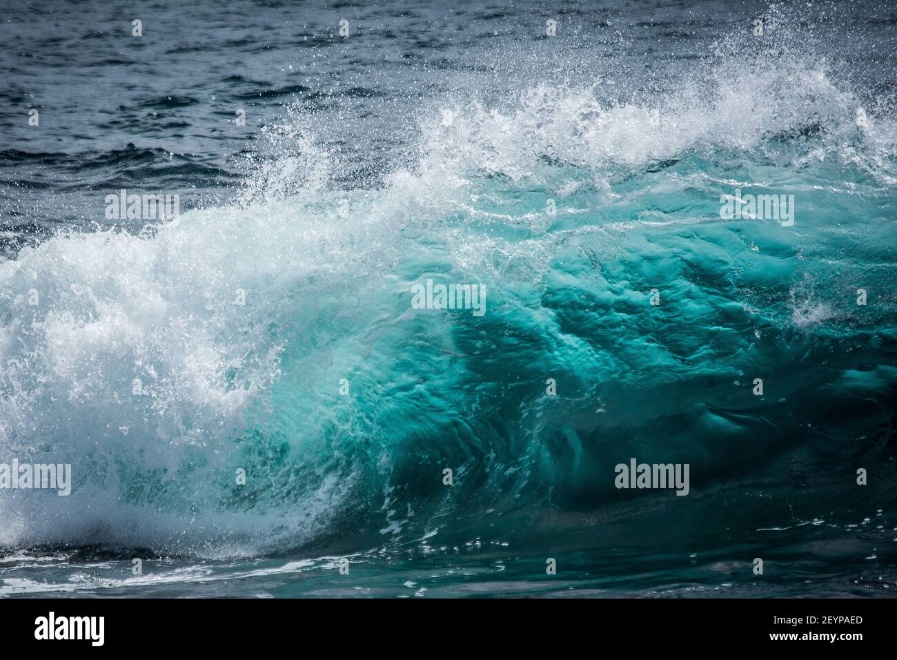 An amazing shot of the blue sea wave - perfect wallpaper or background ...
