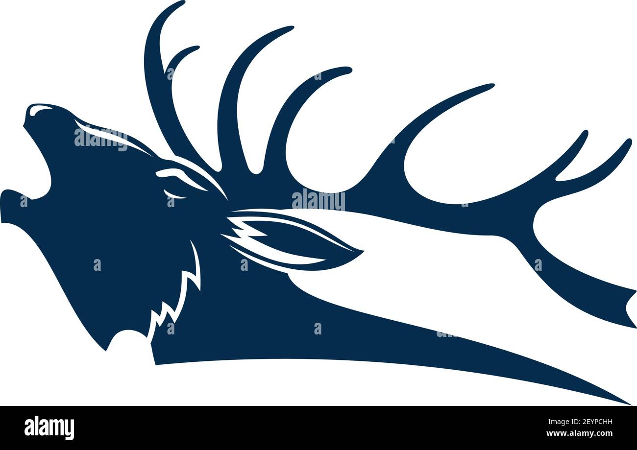 Red deer roaring Stock Vector Images - Alamy