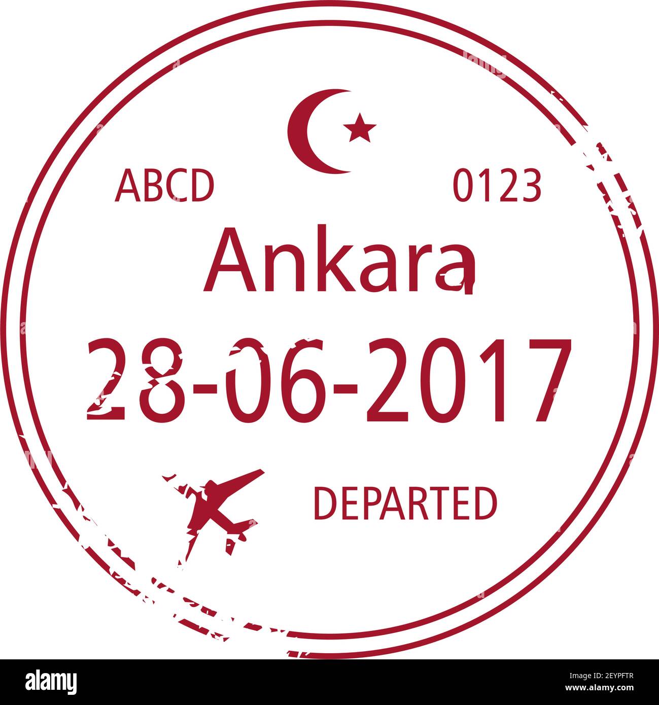 Passport stamp visa turkey Stock Vector Images - Alamy