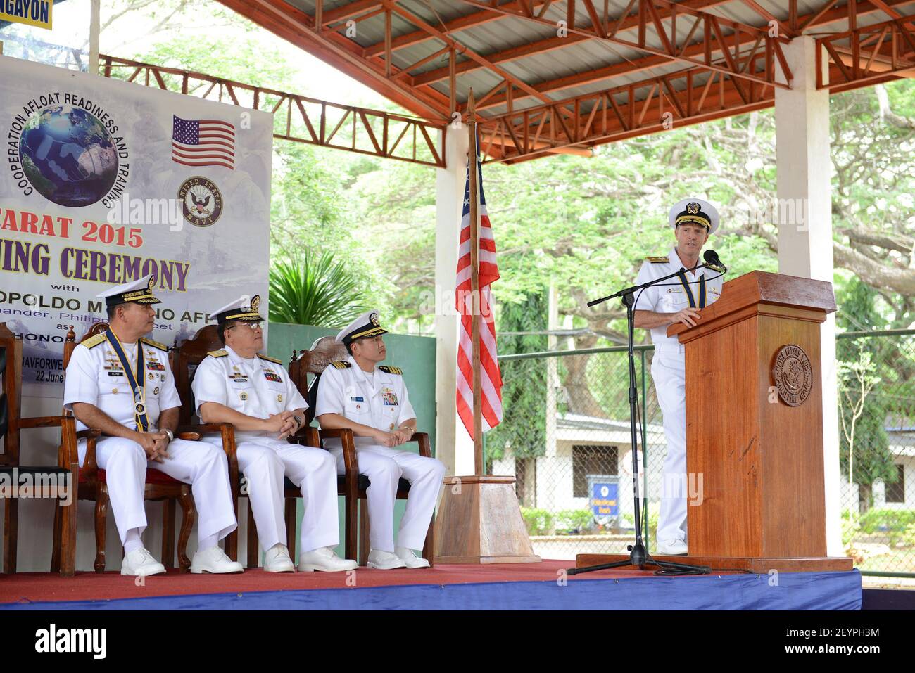 PUERTO PRINCESA, Philippines (June 22, 2015) Rear Adm. William Merz ...