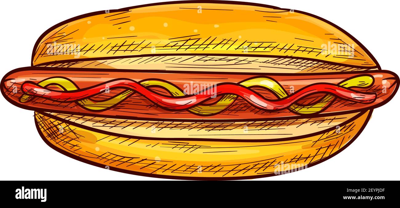 Hot Dog Bun Drawing