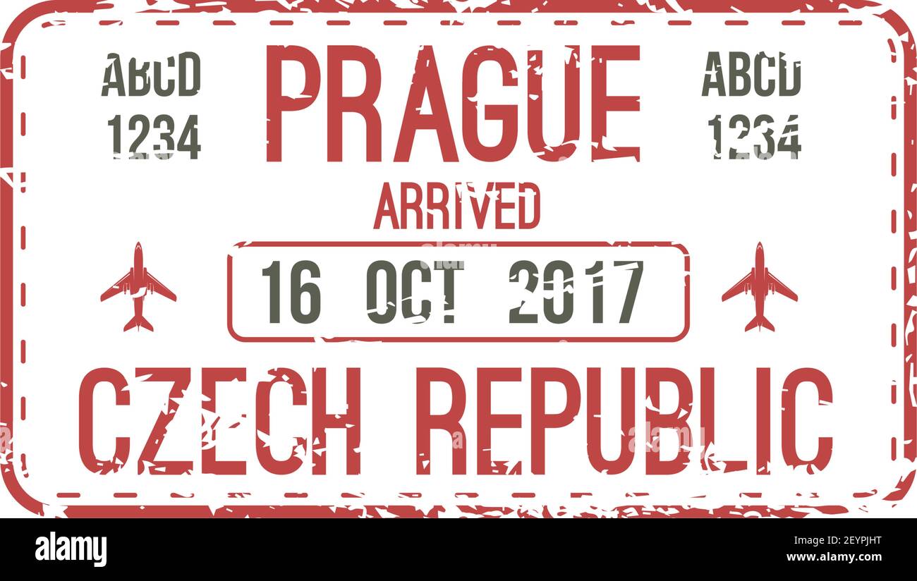 Czech visa Stock Vector Images - Alamy