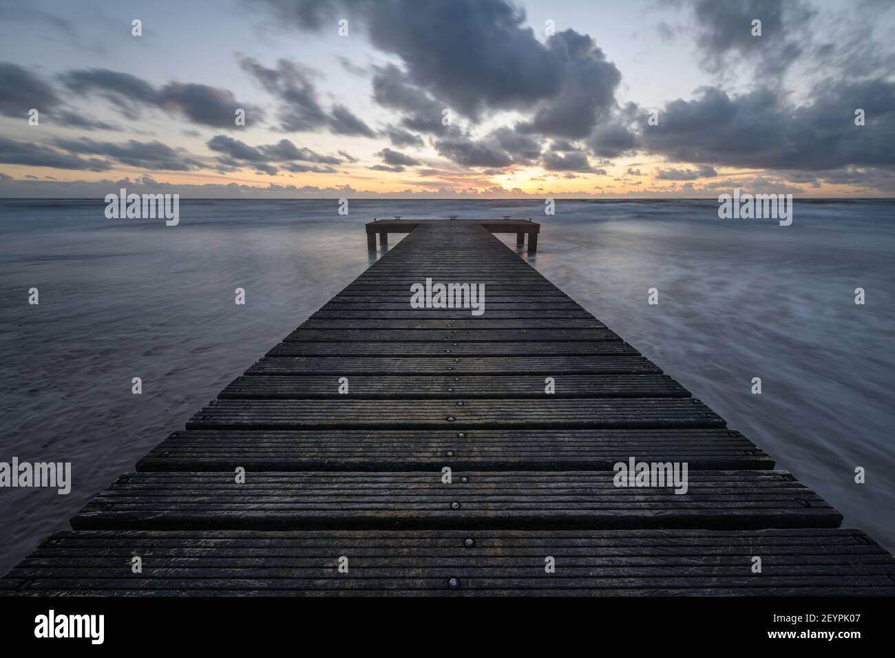beautiful sunset over the solway firth Cumbria england UK Stock Photo ...