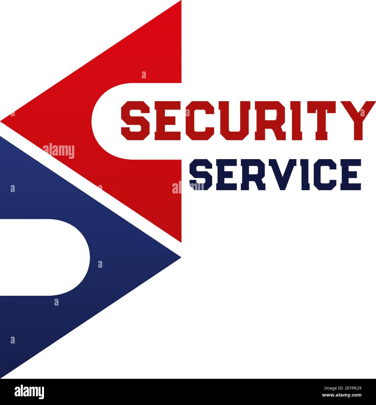 Security service icon for protection technology company branding ...