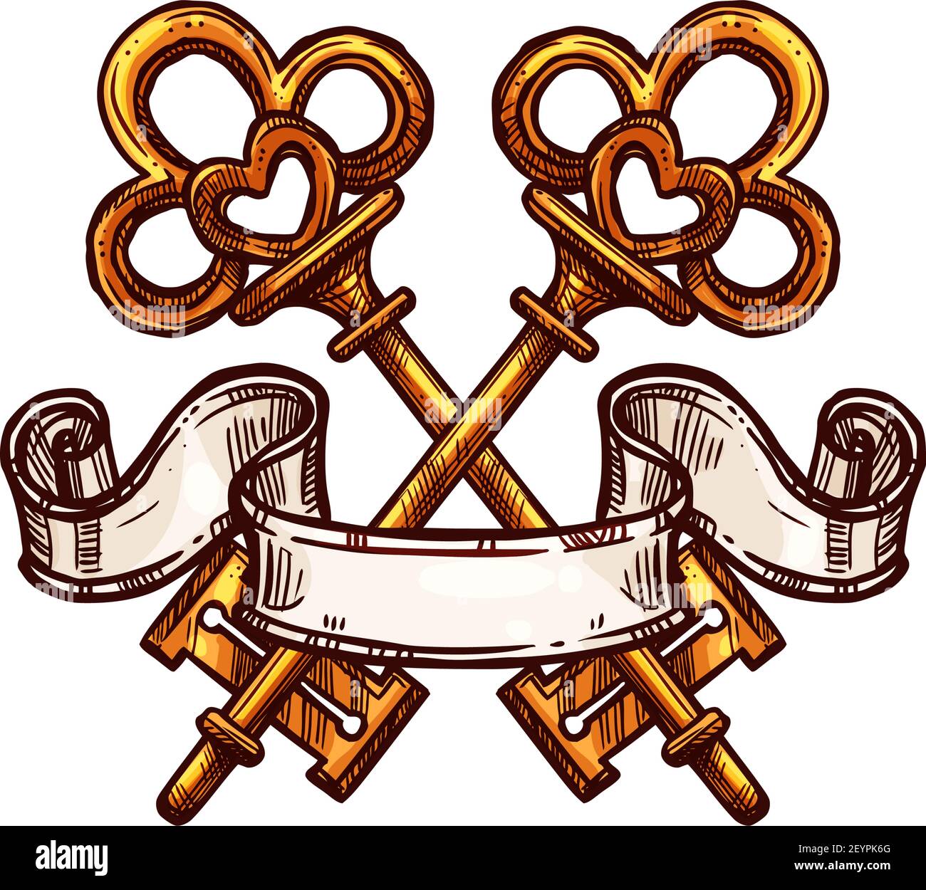 Bronze scroll key Stock Vector Images - Alamy