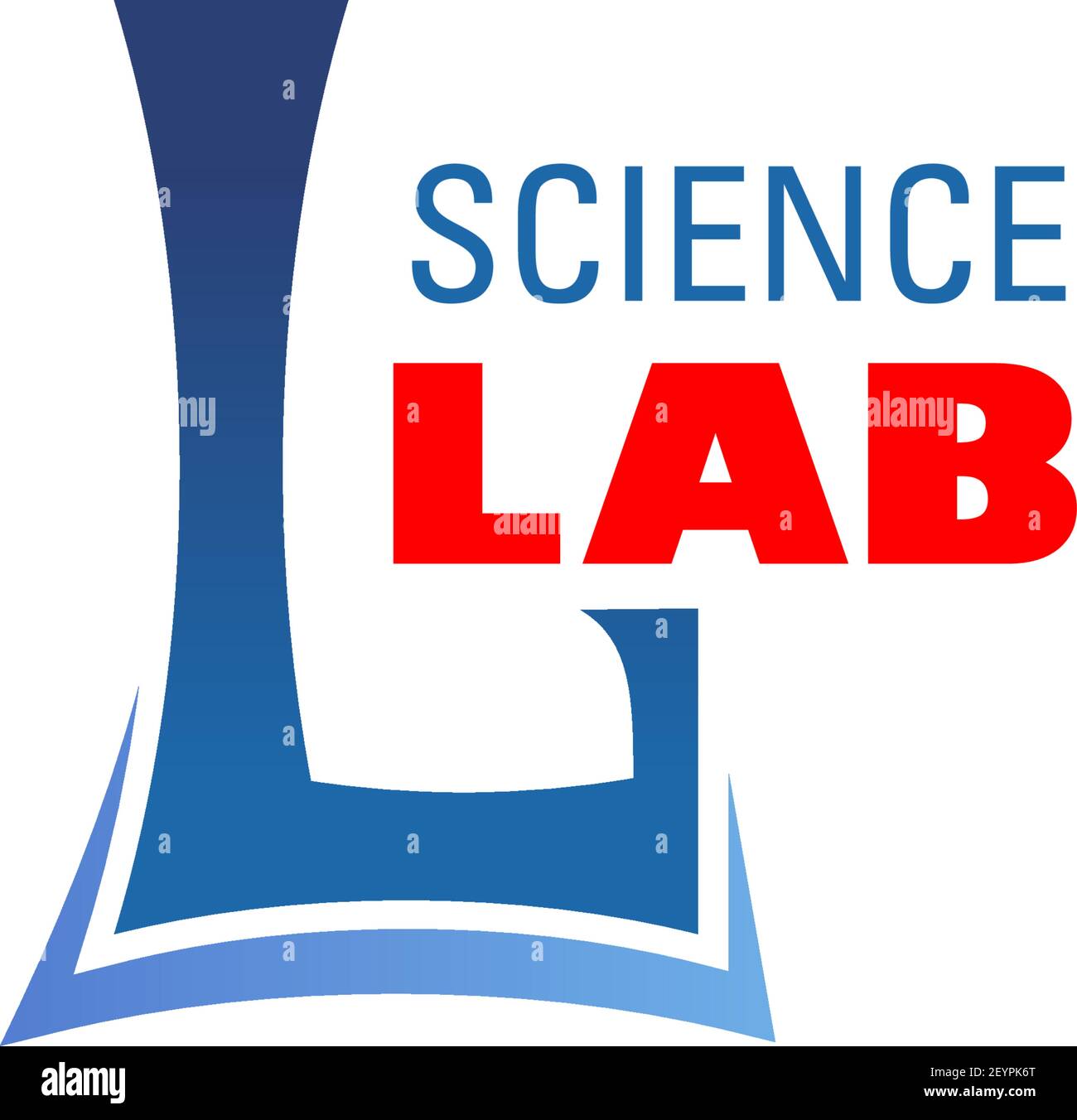Science Lab L letter icon for chemical or pharmaceutical laboratory ...